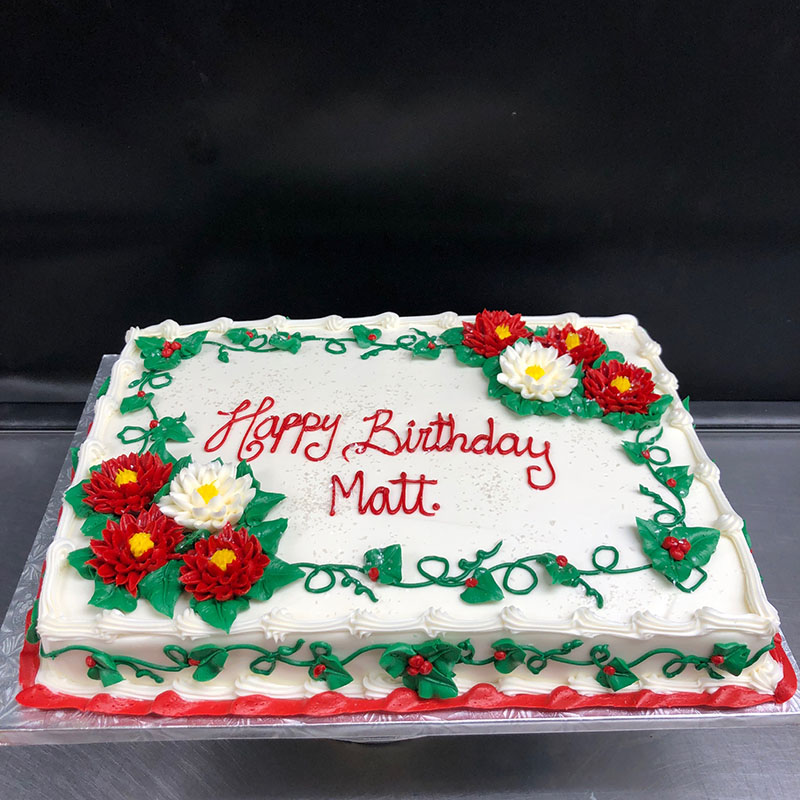 Christmas Sheet Cake Montilio s Bakery